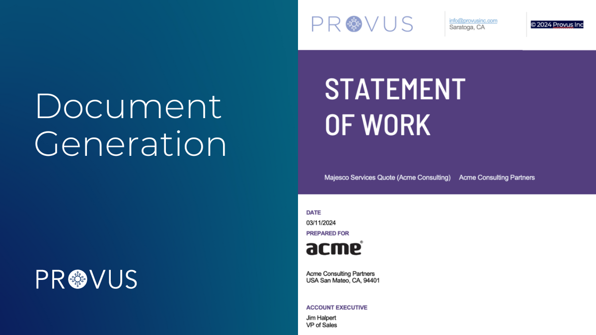 Document Generation | Provus